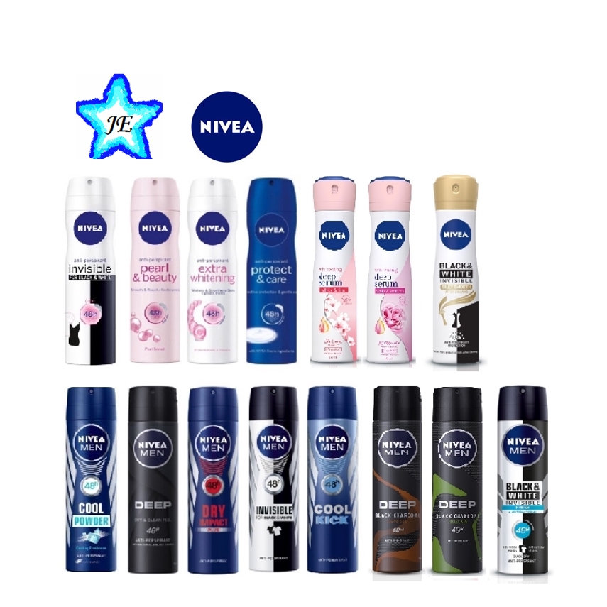 Nivea Female Male Deodorant Spray 150ml (Sakura, Hokkaido ,Lily ,Black ...