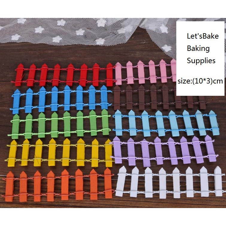 Wooden Fence Cake Topper Wood Fence colourful cake topper farm fence ...