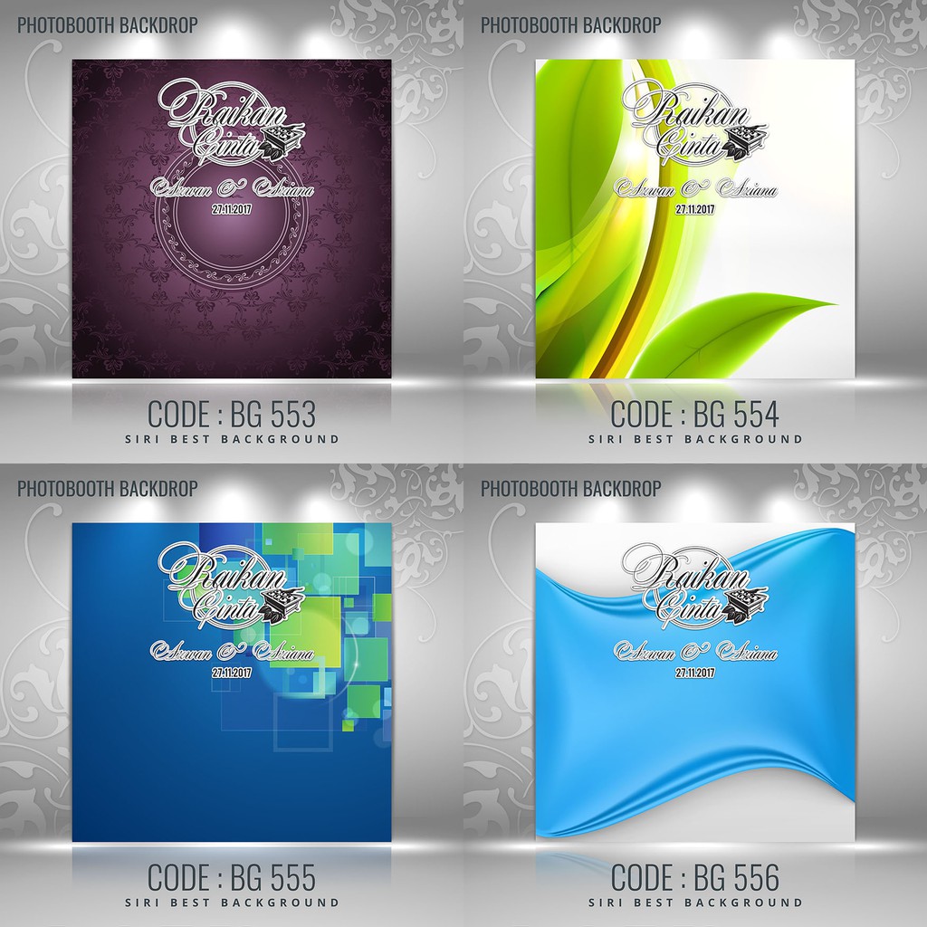 Photobooth Backdrop / Backdrop Tarpaulin Saiz 5x5ft, 6x6ft, 7x7ft ...