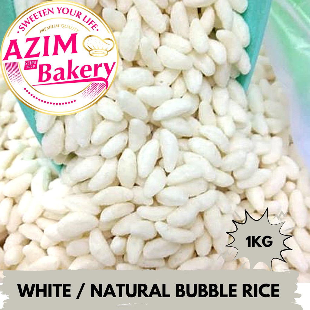 Bubble Rice Natural 500g, 1kg Bubble Rice White | Bertih Beras Putih ...