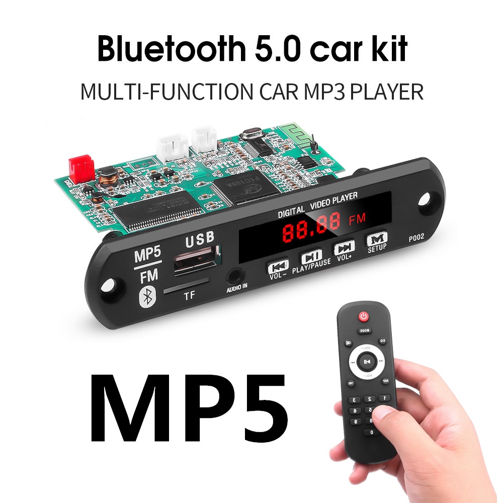 Bluetooth MP3 MP5 Decoder Board with Remote Control DC 5V to12V Car ...
