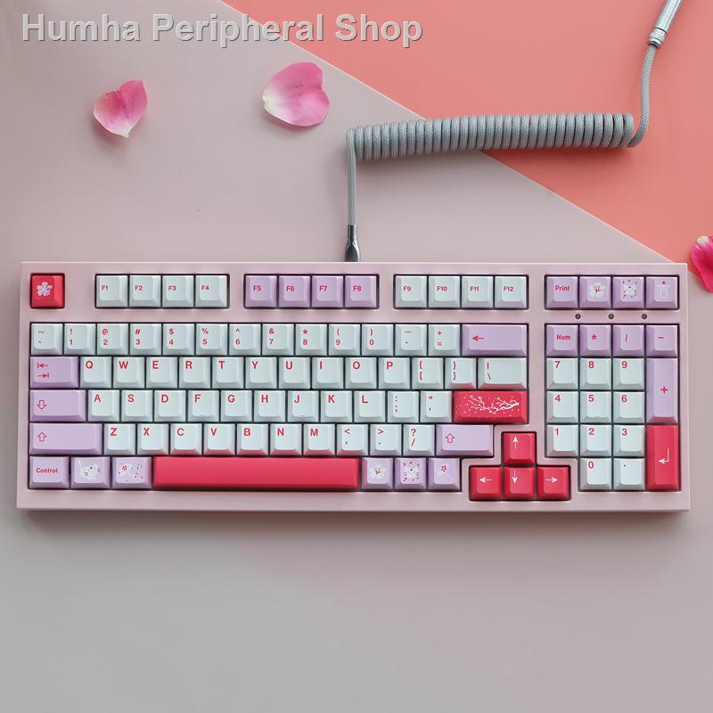 Humha Hazakura keycaps PBT Material Dye-Sublimation Cherry profile ...