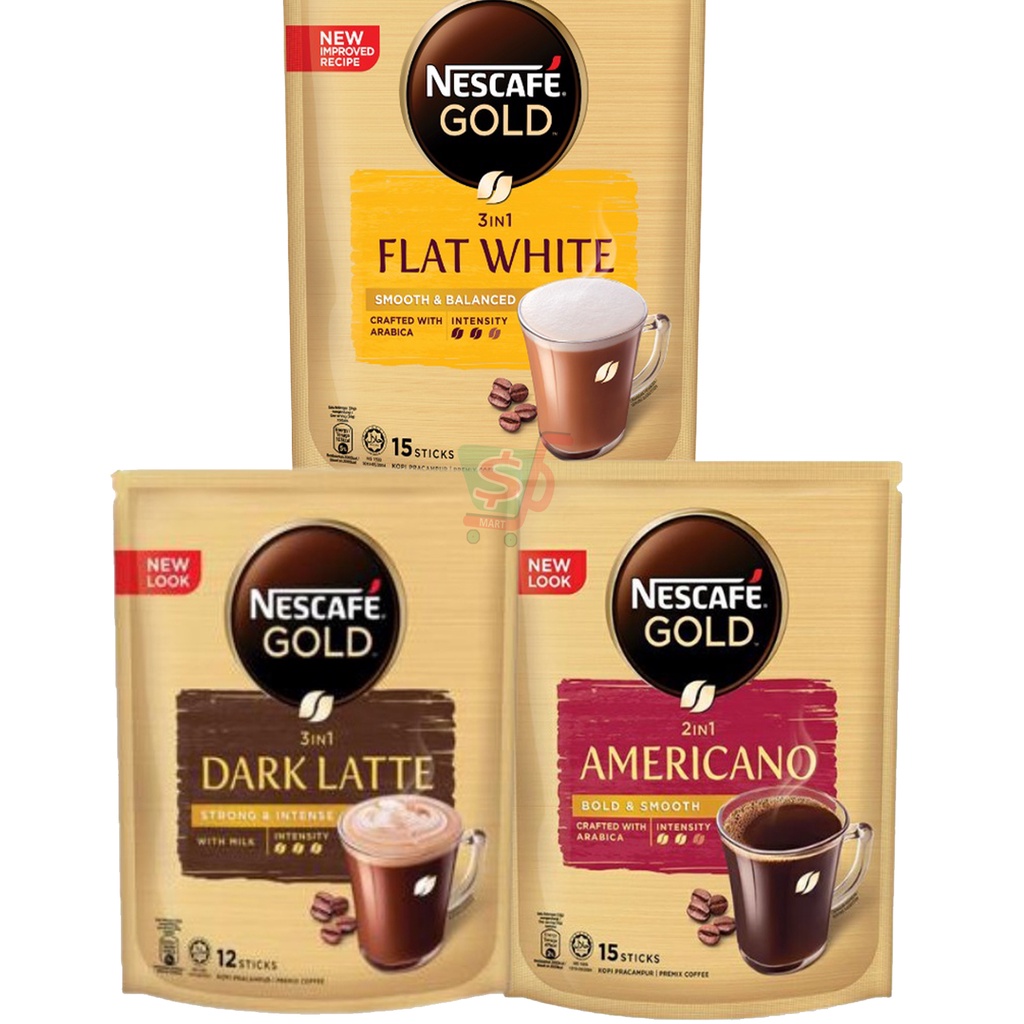(Jar/Packet)-Nescafe Gold 3 in 1 Dark Latte / Creamy Latte / Flat White ...
