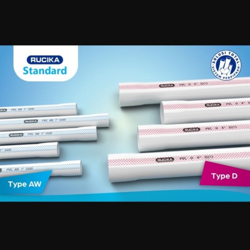 Pvc PIPE 4" RUCIKA D WATER PIPE 4" RETAIL 50 CM / PIPE 4 INCH / PAM ...