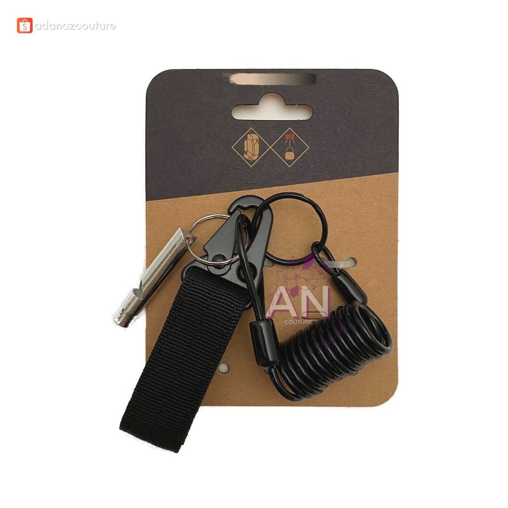 [READY STOCK] Tactical Safety Lockable Spiral Lanyard Cable Pistol ...