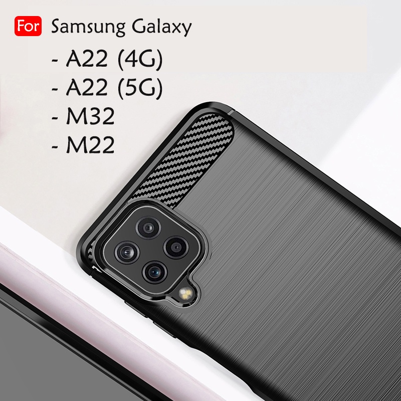 Samsung Galaxy A22 5G A22 4G M32 M22 Back Case Cover Brushed TPU ...