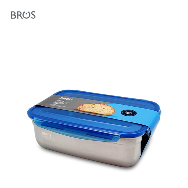 BROS Stainless Steel Container Click-In Rectangular (2800ml) | Food ...