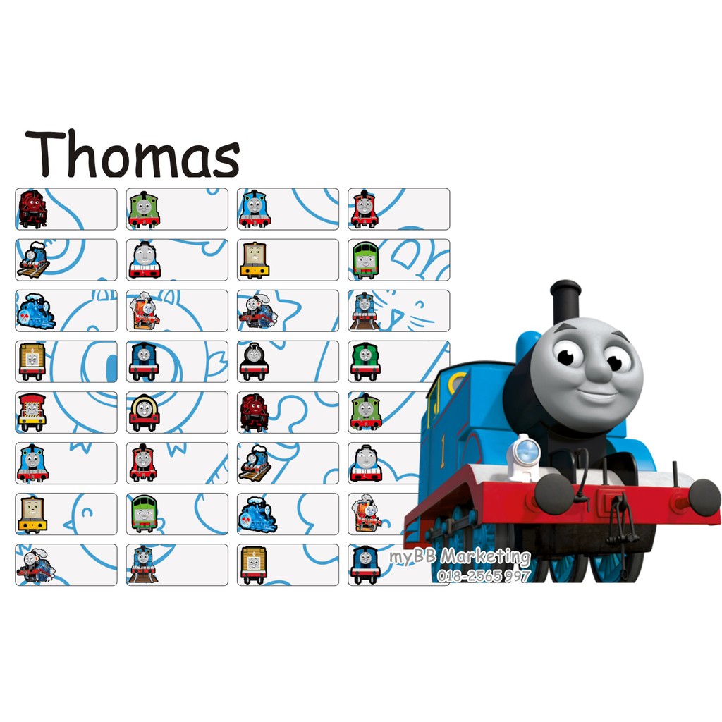 Thomas Name Sticker (waterproof)(Ready Stock) | Shopee Malaysia