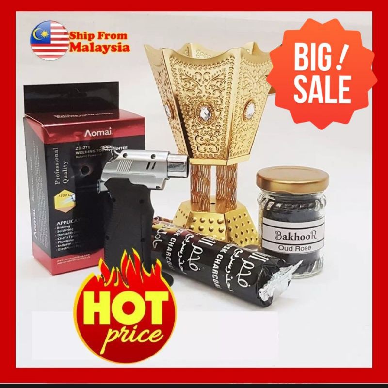 New Arrival##Arabic Bukhoor Set with Bukhoor Burner Stand, Self Burning ...