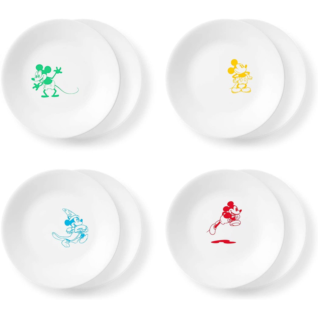 Corelle Disney Mickey Mouse-The True Original 6.75" Appetizer Plates, 8 ...