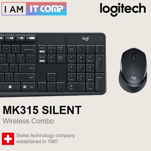 Ready Stock】 Logitech MK315 Quiet and Durable Wireless Combo (BK)-(Keyboard + Mouse) | Shopee ...