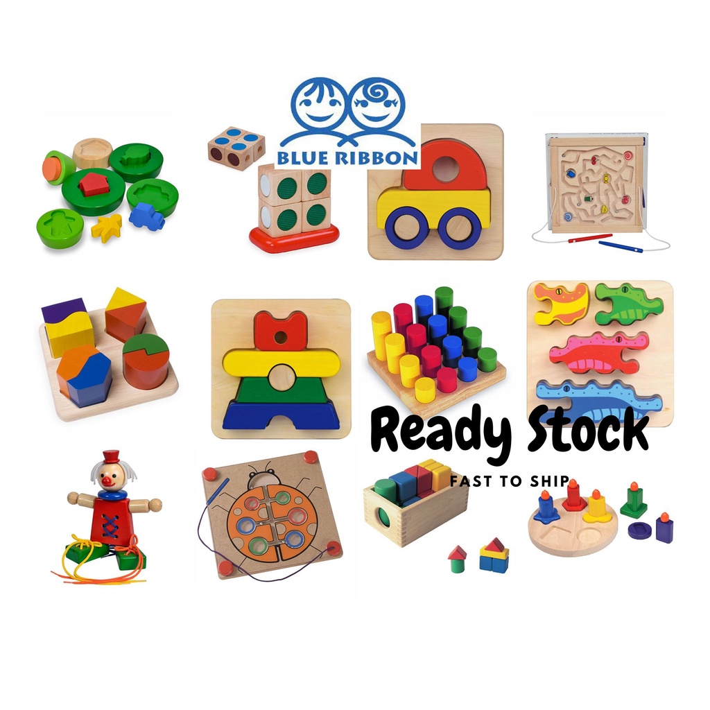 Blue Ribbon Blocks Games Wooden Toys Fully Imported Toys for Kids- Fun ...