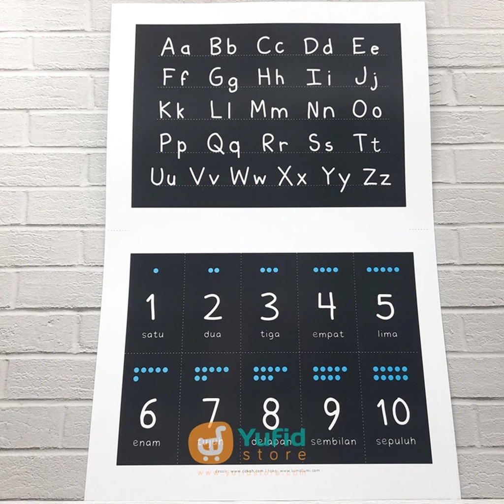 High CONTRAST ALPHABET AND NUMBER POSTER (LUMA-LUMA) | Shopee Malaysia
