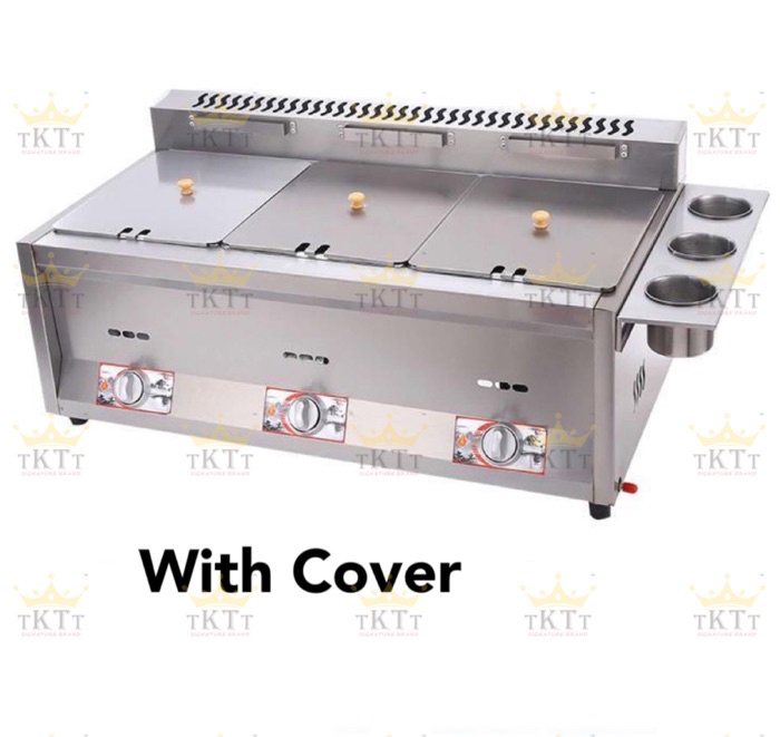 TKTT 3 x 8L Triple Gas Multi Functional Cooker Gas Ventilation Deep ...