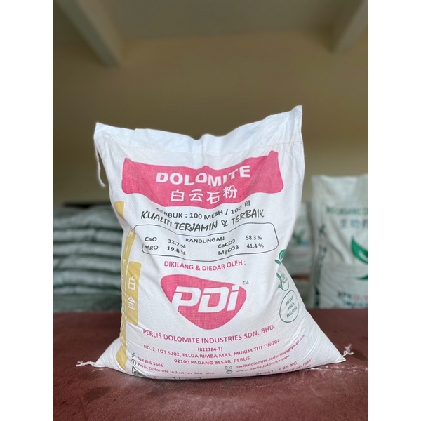 PDI DOLOMITE 25KG ORIGINAL BAG | Shopee Malaysia
