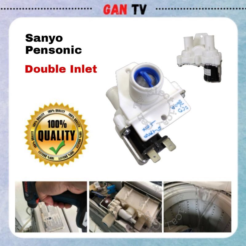 Heavy Duty Sanyo/Pensonic Washing Machine Double Water Inlet Feed Valve ...