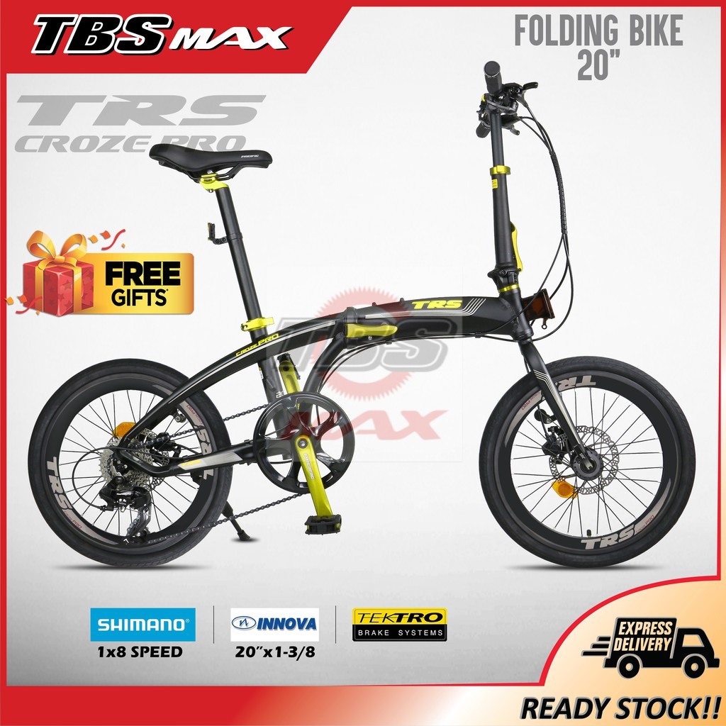 TRS CROZE PRO 20"(451) SHIMANO 8 Speed Aluminum Folding Bike / Basikal ...