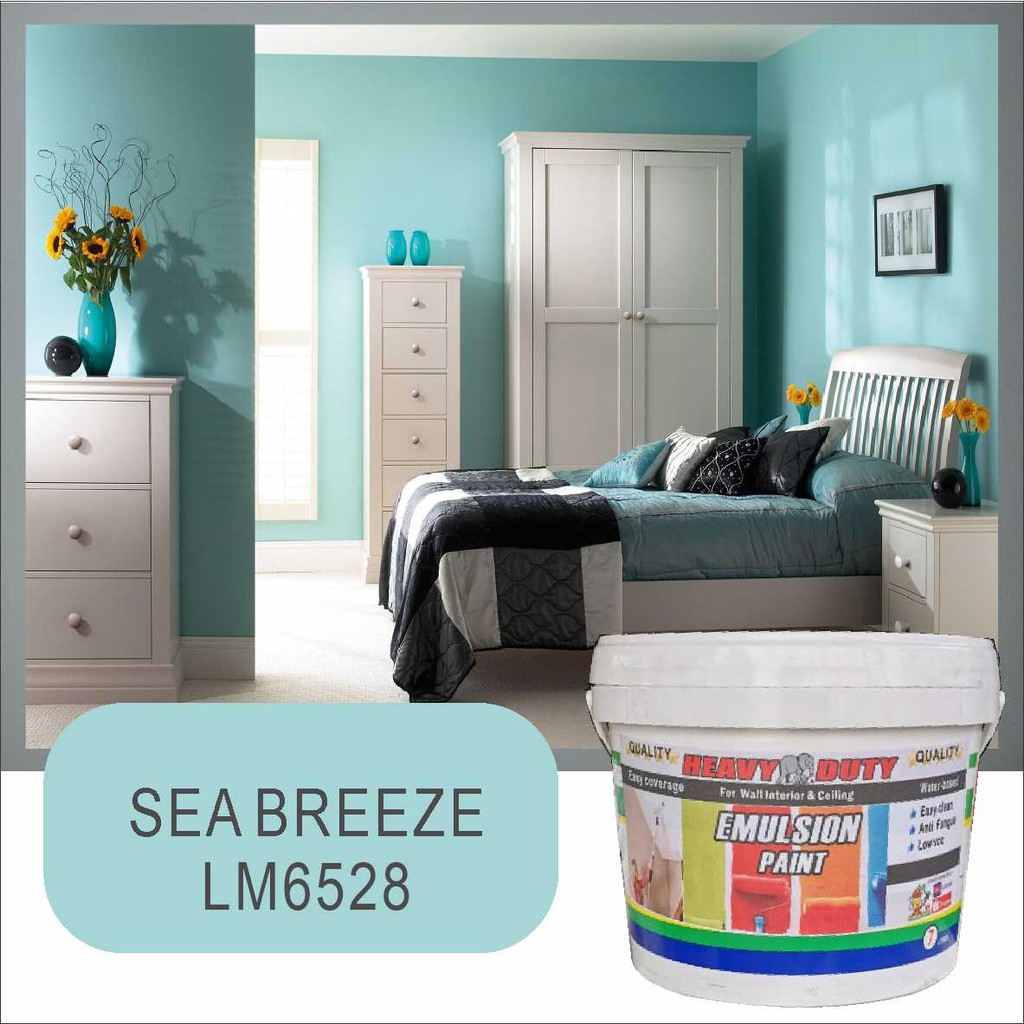 🔥 LM6528 SEA BREEZE 🔥 7L Heavy Duty Emulsion paint / wision paint ...