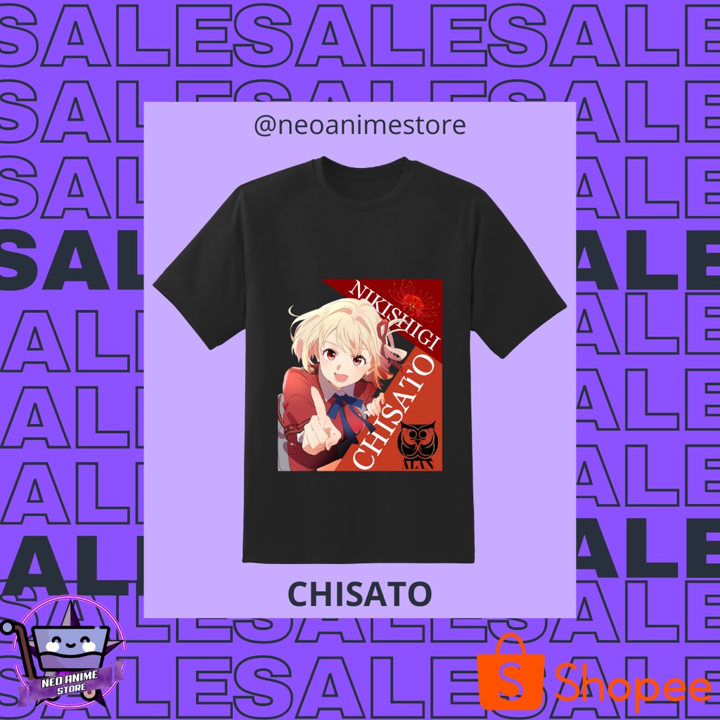 PRE-ORDER!! CHISATO NIKISHIGI SHIRT ANIME SHIRT BAJU LYCORIS RECOIL ...