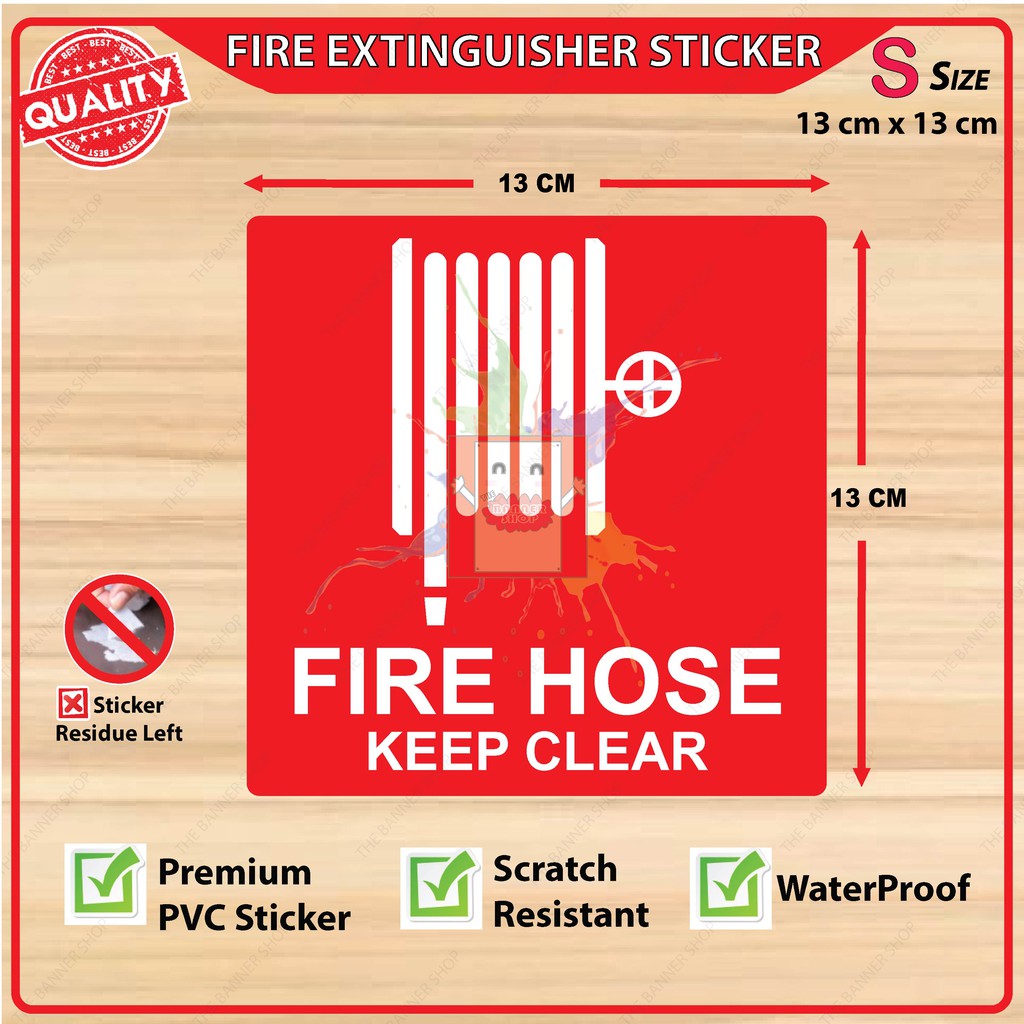 Fire Hose / Fire Extinguisher PVC Sticker | Shopee Malaysia