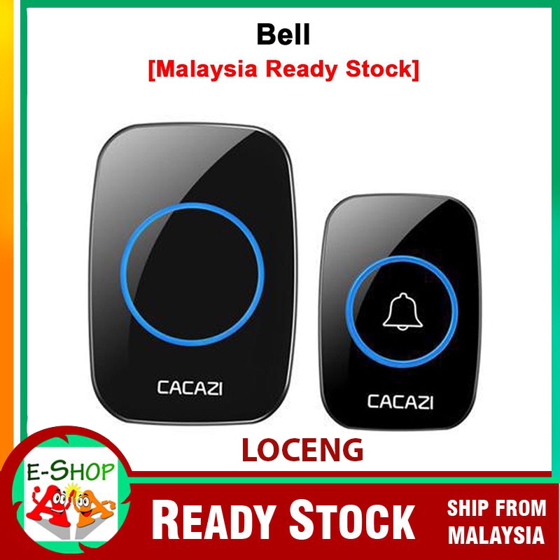 Loceng Rumah Kalis Air / Wireless Doorbell Remote Plug Smart Door Bell ...
