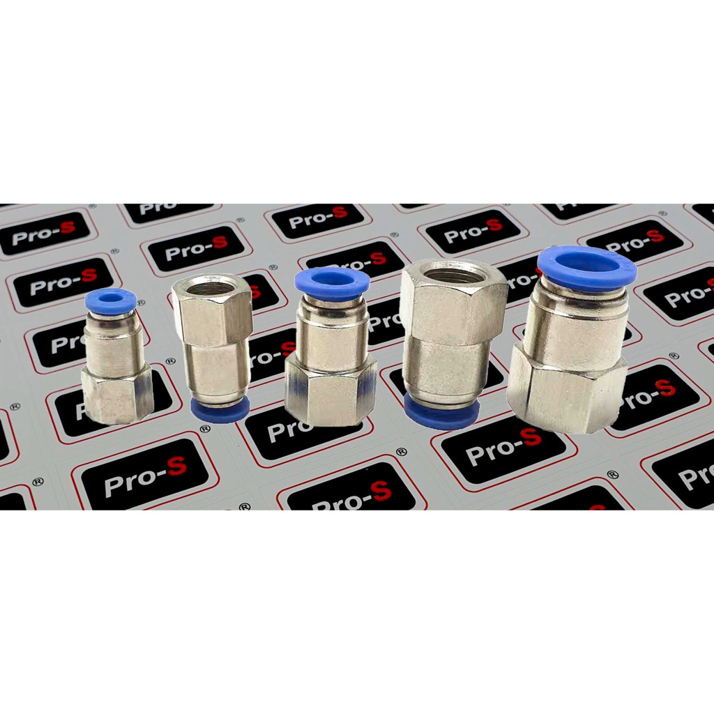 Pro-S Pneumatic Fitting Female Straight Union PCF 8-02 Tube OD 8mm x ...
