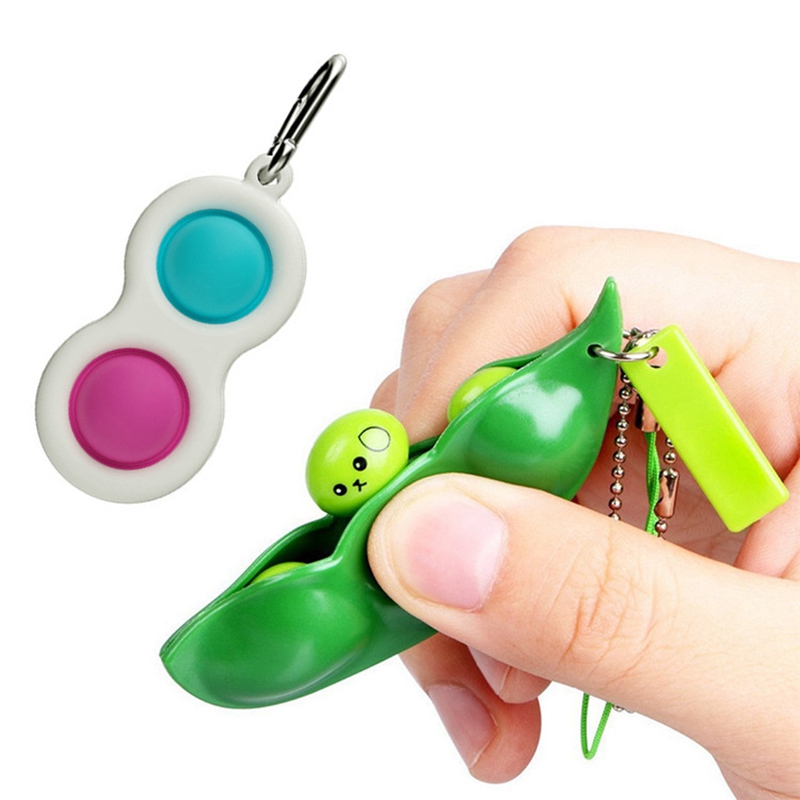 Interesty Sensory Toys - Fidget Simple Dimple Keychain Toy Stress ...