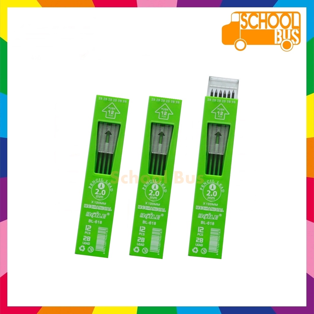 Pencil Lead 2.0mm x 120mm 2B Baile BL-618 Write And Draw | Shopee Malaysia