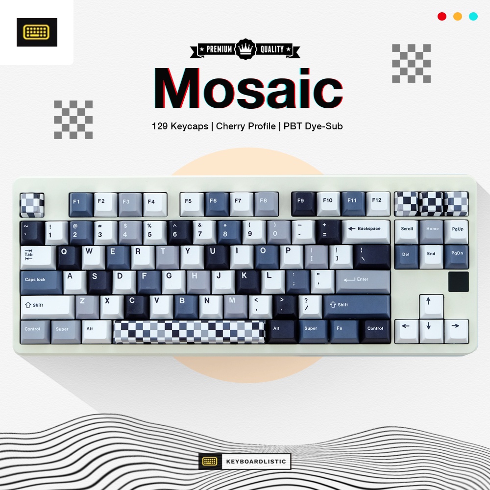 [𝐅𝐑𝐄𝐄 𝐒𝐇𝐈𝐏𝐏𝐈𝐍𝐆] Mosaic Keycaps | Cherry Profile | PBT Dye-Sub | Royal ...