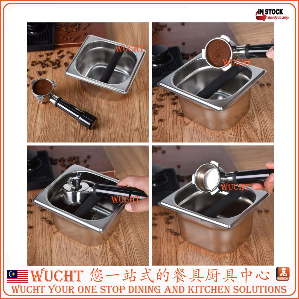 【WUCHT】Square Coffee Knock Box, Coffee Machine Grounds Waste Slag ...