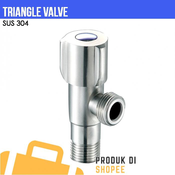 304 Stainless Steel Bathroom Switch Water Stop Triangle Valve Tap ...