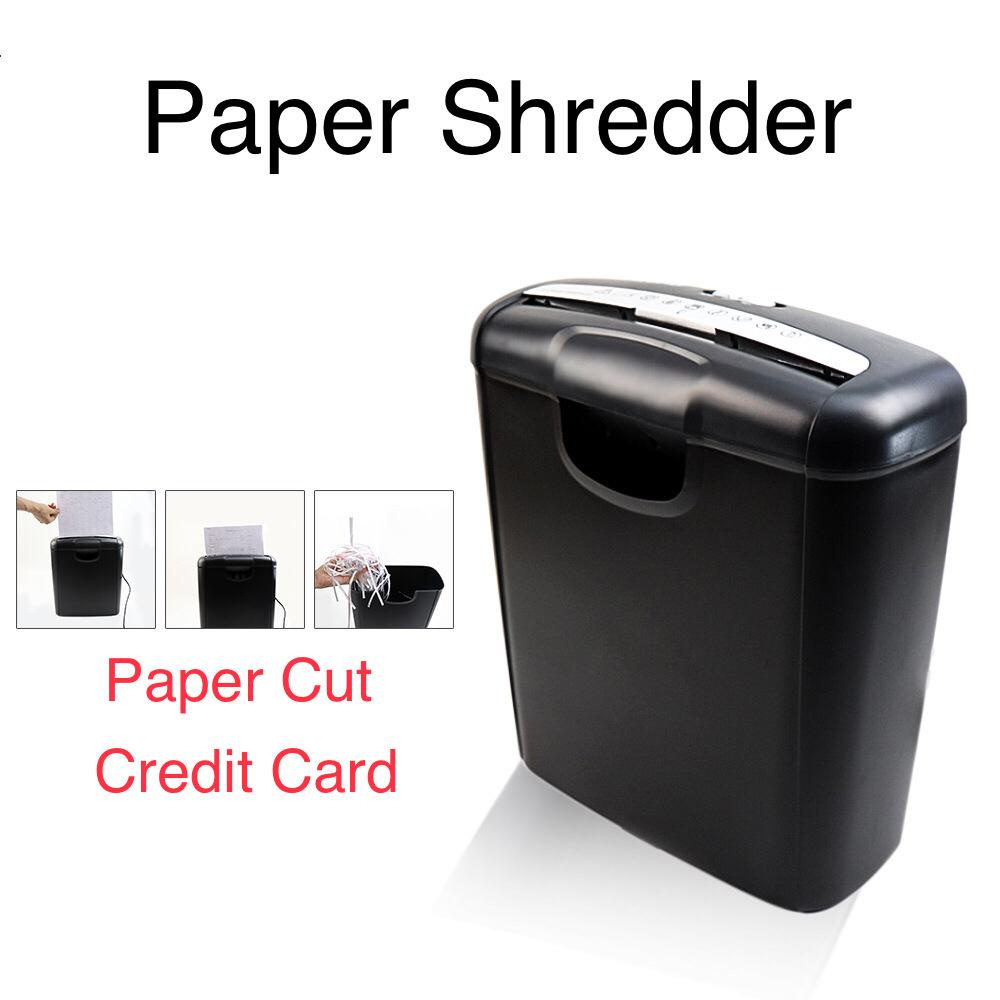 Paper Shredder 6 Strip Cut Paper Cutting Shredding Machine Straight Cut ...