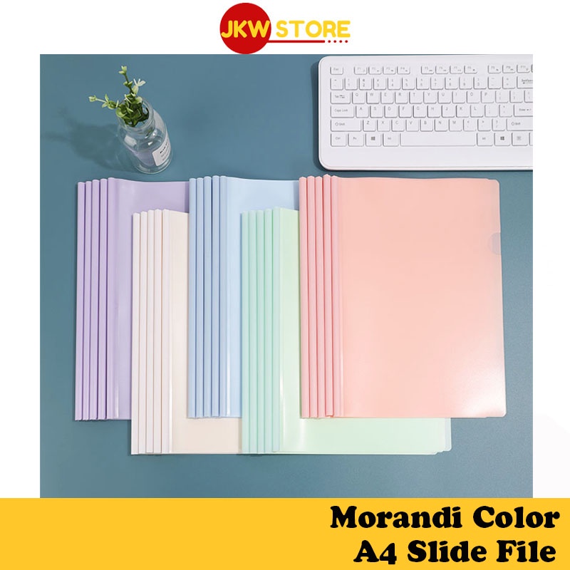 [1 set 5pcs]A4 Slide File Color Cover Binder Slide Document Folder Rod ...