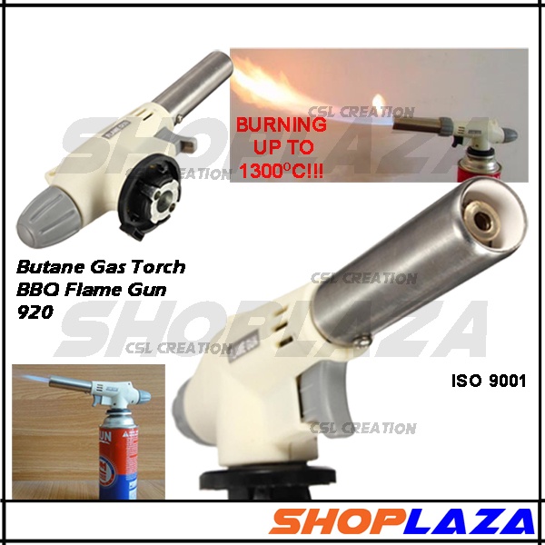 GAS TORCH GUN CAMPING GAS TORCH Butane Gas BBQ Flame Gun Welding Flame ...
