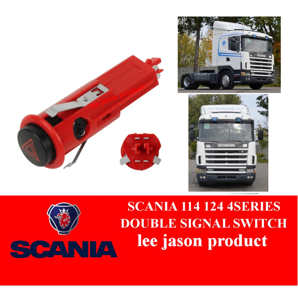 HAZARD SWITCH SCANIA 114 124 4SERIES DOUBLE SIGNAL SWITCH 1327015 ...