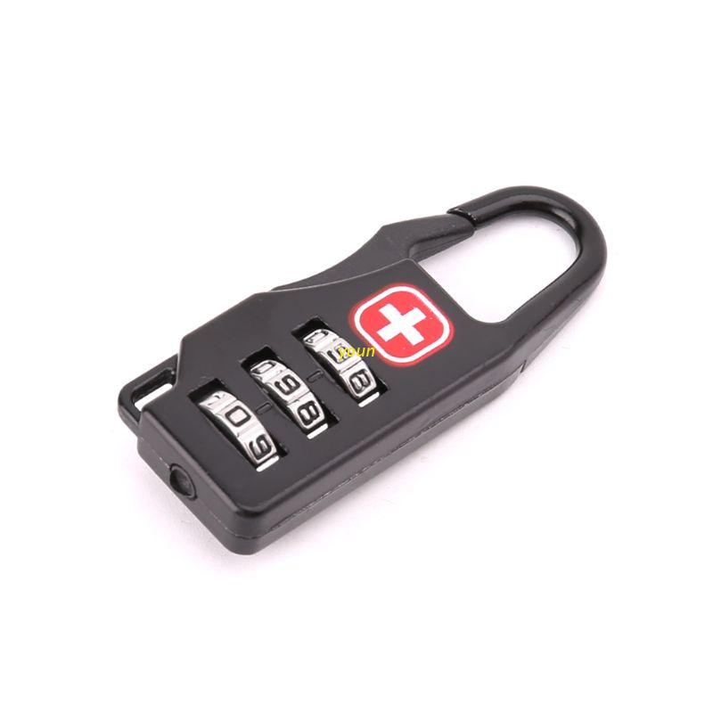 youn Swiss Cross Symbol Combination Safe Code Mini Padlock Luggage ...