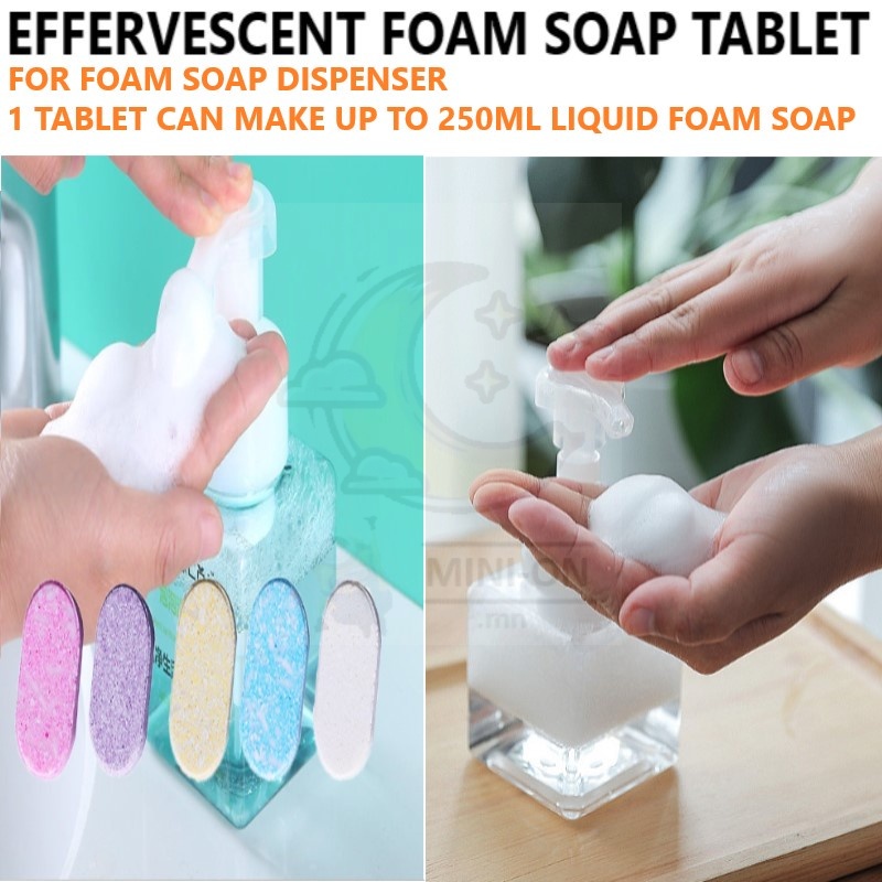 [24H Ship] Effervescent Tablets Foam Soap Tablet Handwash Soap For Foam ...