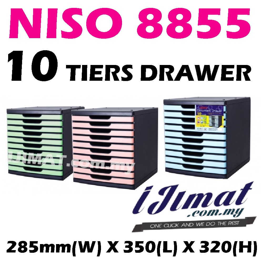 Niso 8855 Document Drawer 10 Tiers / 10 Layer Document Tray / Office Table Tray / Office A4 ...