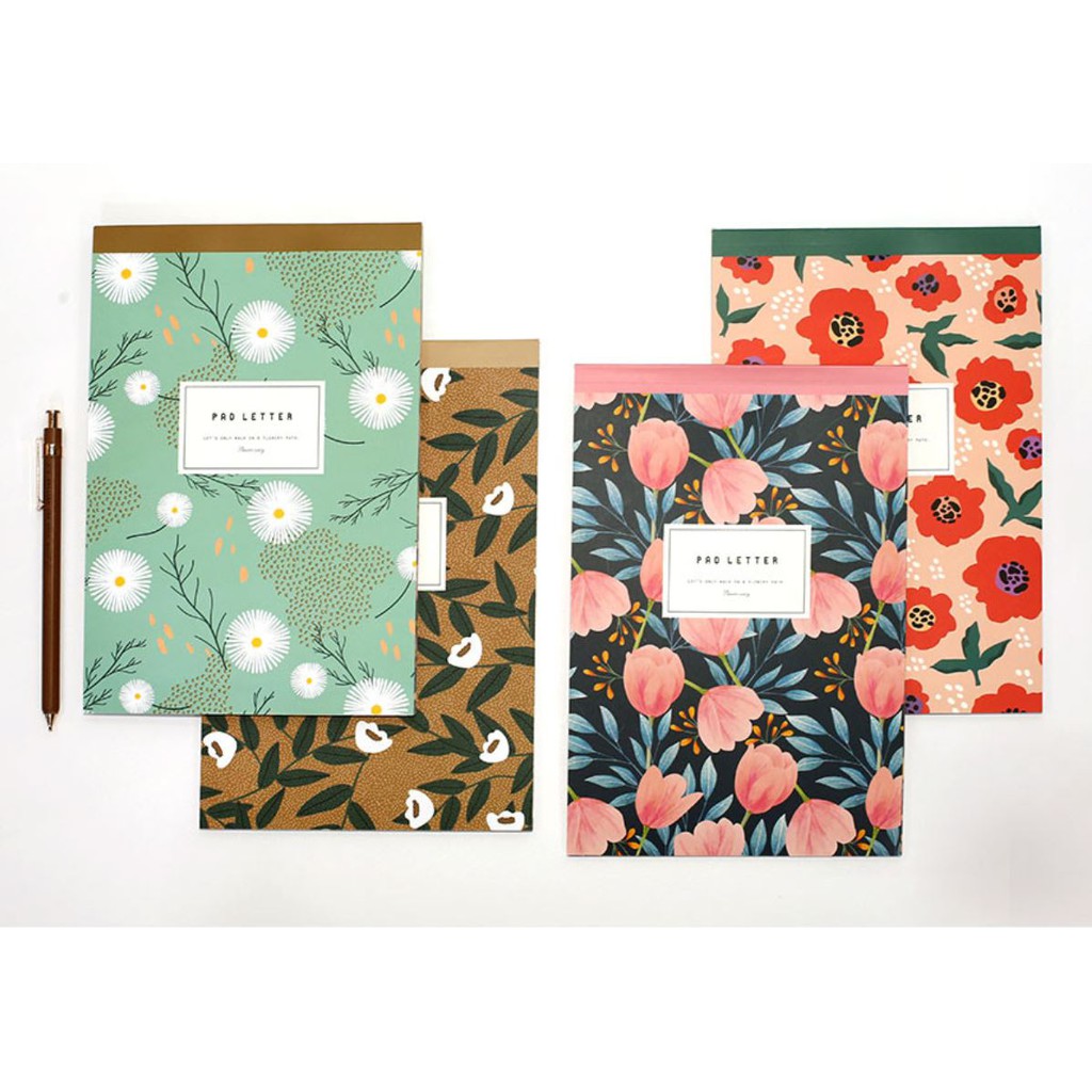 48 Sheets Vintage Flower Letter Paper Korean Writing Paper | Shopee ...