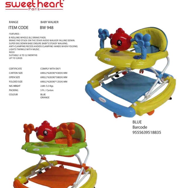 sale🔥🔥🔥2 in 1 baby walker rocker rocking walker with stoppers foldable ...