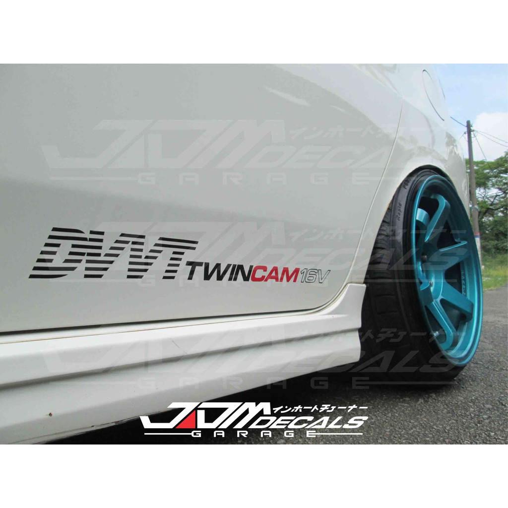 [2 pcs] Perodua DVVT Twin Cam 16 Valve Door Side Vinyl Sticker Type 3 ...