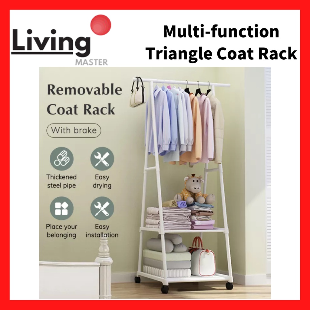 Triangle Coat Rack Clothes Hanger Clothes Coat Hats Rack Simple Hanger ...