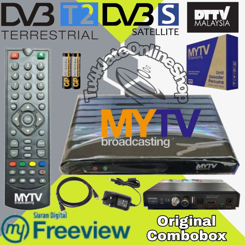 DEKODER ORIGINAL MYTV COMBOBOX T2/S2 ASIASAT9, DEKODER DVB-T2 ...