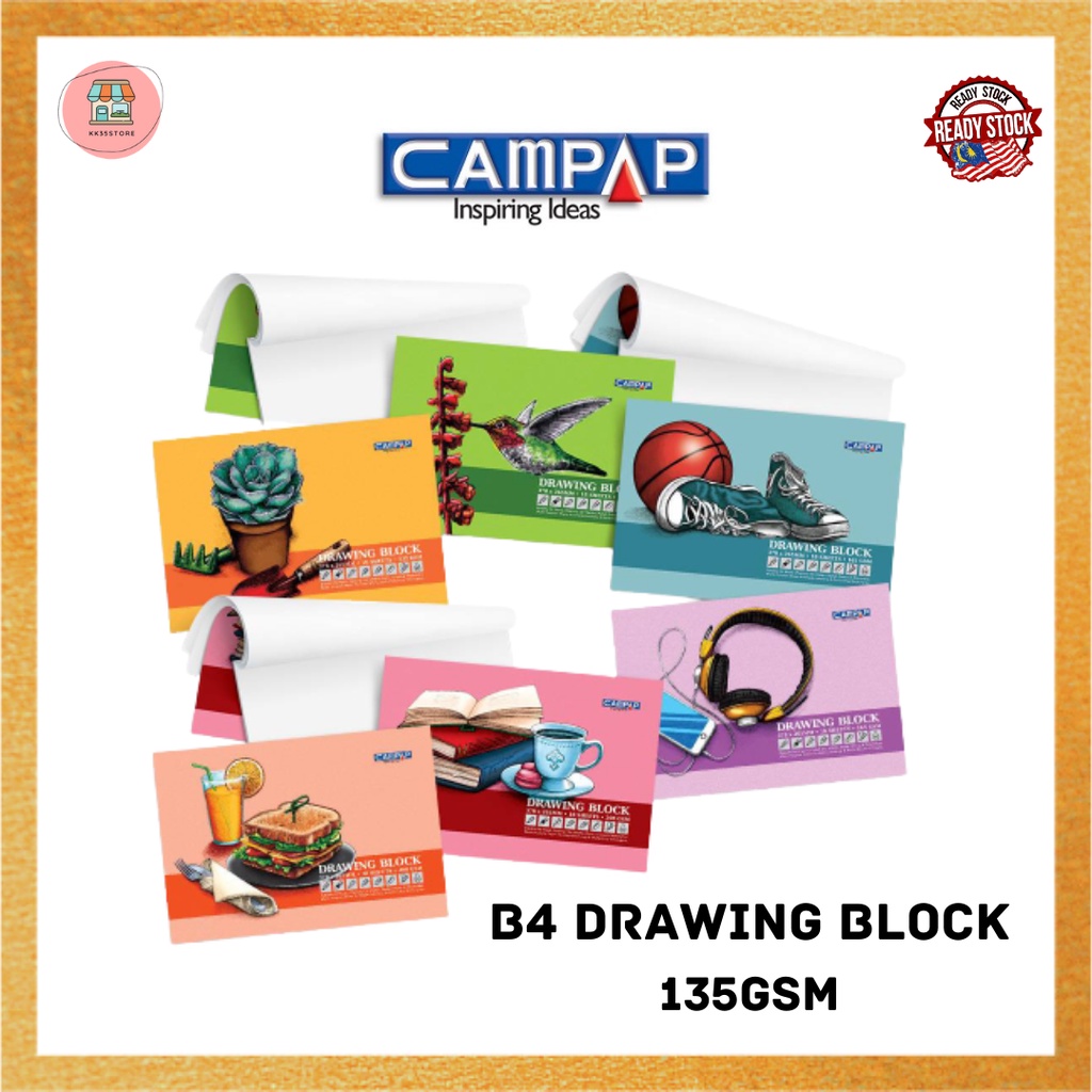 [READY STOCK] Campap Drawing Block/Sheet 135gsm/165gsm 18 Sheets ...