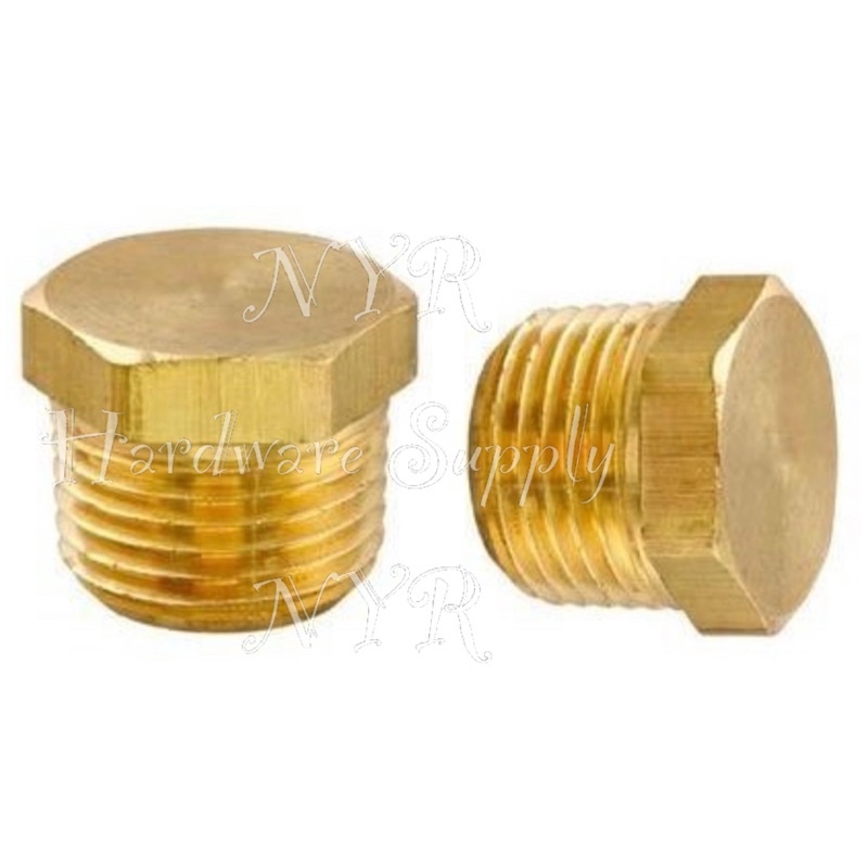 Brass Plug 1/8” 1/4” 3/8” 1/2” 3/4” BSPT Price Per Pc Brass Hexagon ...