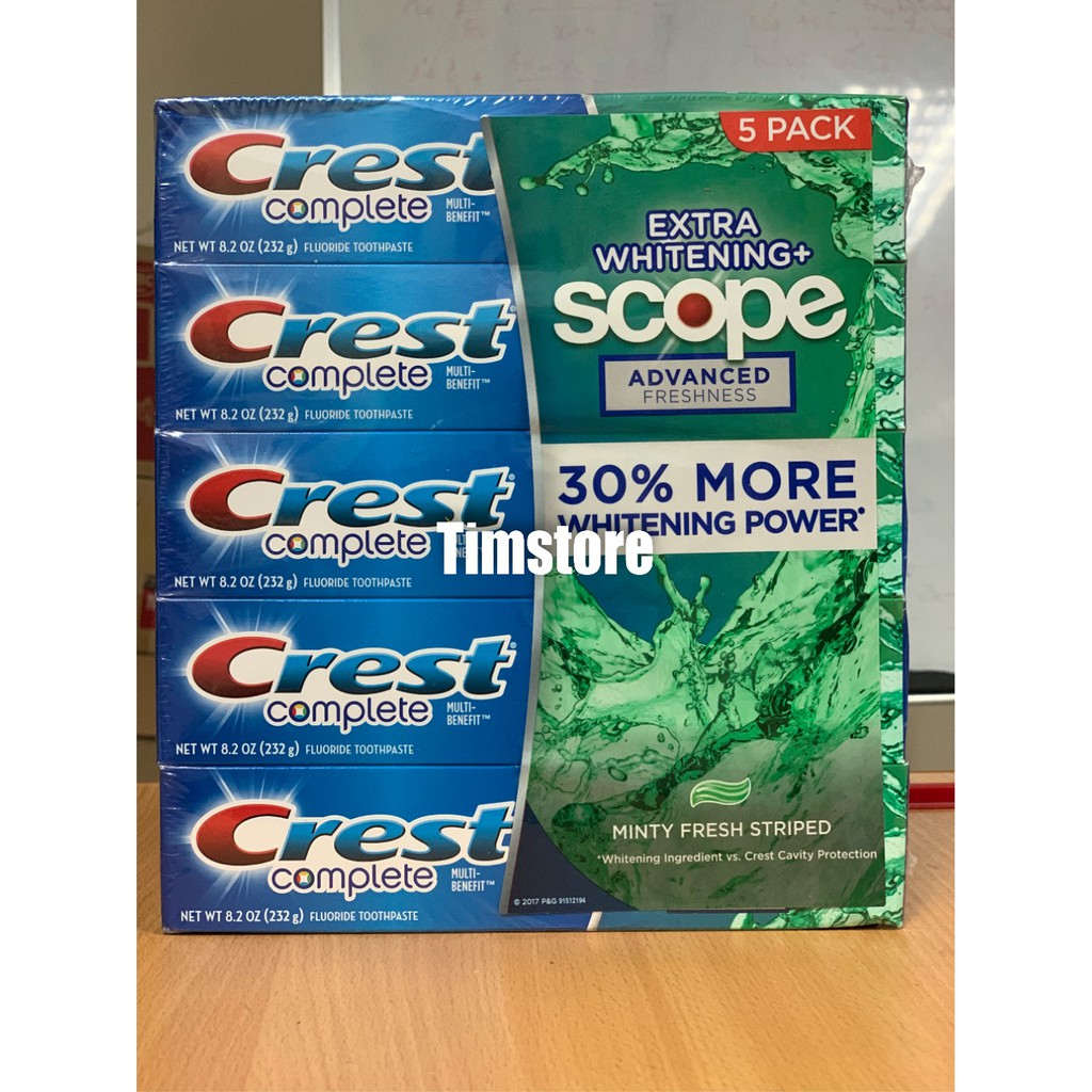 Crest Complete Whitening Scope Outlast toothpaste (pack 5 tube ...