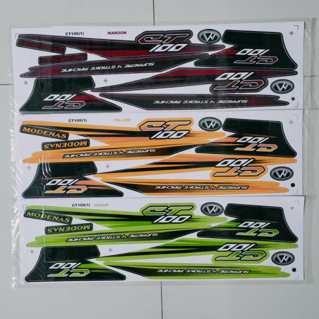 BODY STICKER CT100 ( 1 ) | Shopee Malaysia