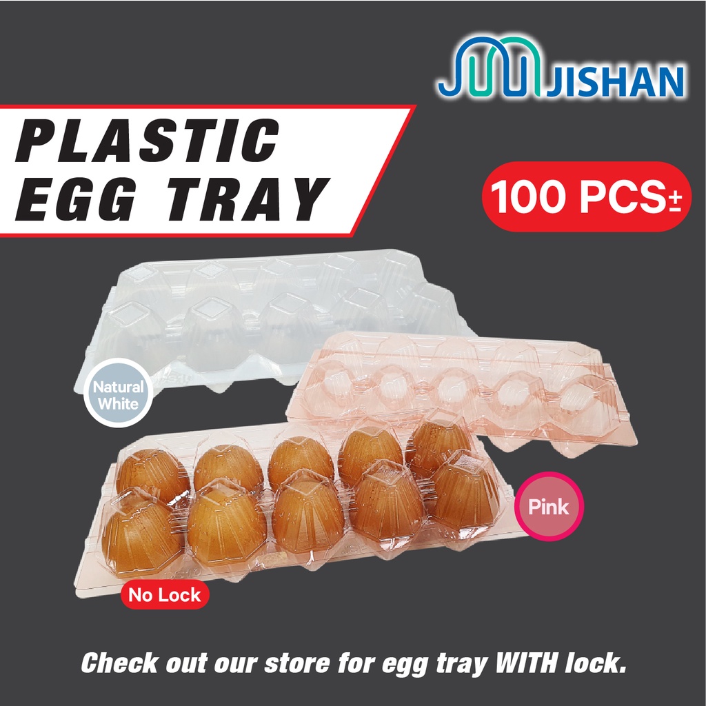 [100pcs] Plastic Egg Tray without Lock / No Lock PET Egg Tray / Bekas ...