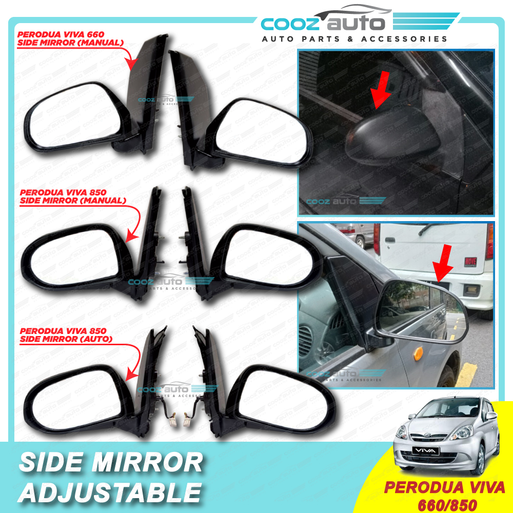 Perodua Viva 660 850 Manual Auto Adjustable Side Mirror Complete ...