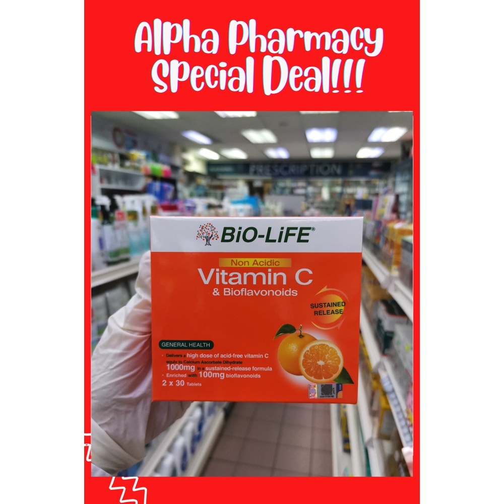 Bio-Life BioLife Non Acidic Vitamin C 1000mg 2x30s | Same Day Shipping ...